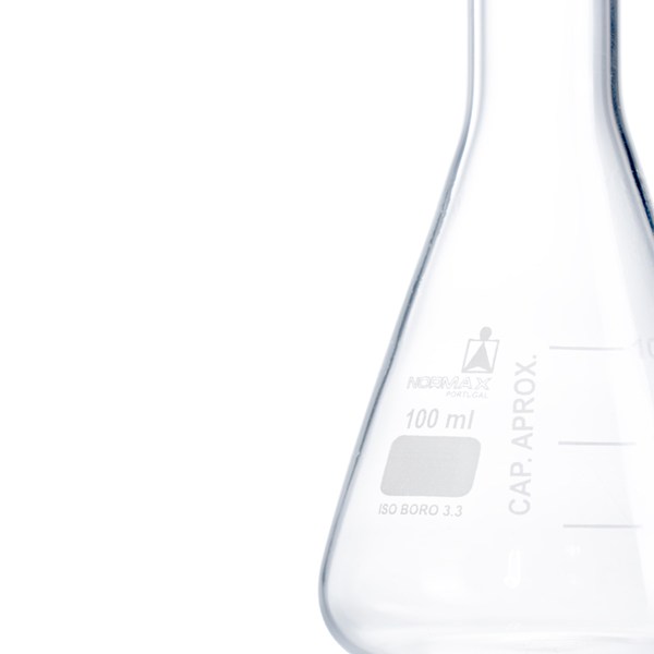 Erlenmeyer flask narrow neck 250 ml | Normax - Fábrica de Vidros ...